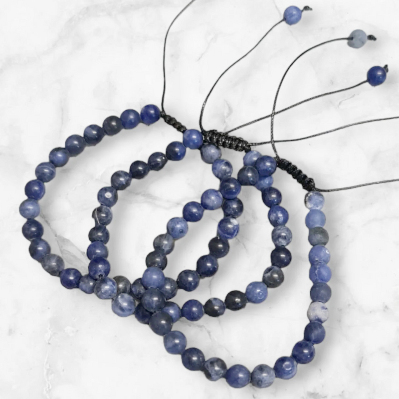 Sodalite Matt Macrame Bracelet – Crystal Mountain Australia